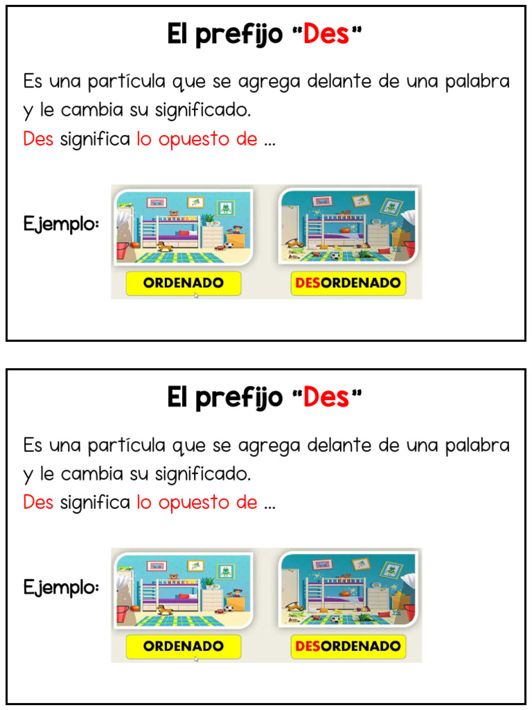 Significado del prefijo "Des" | PDF