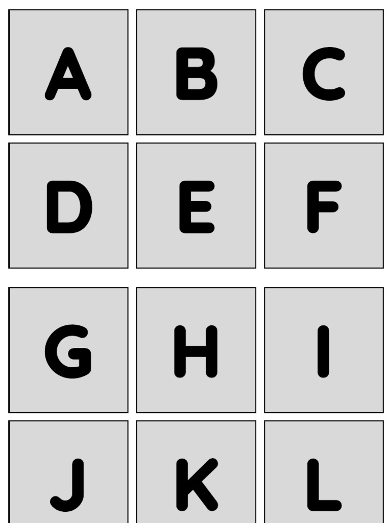 Alphabet Matching Flashcards in Yellow Purple Minimalist Style | PDF
