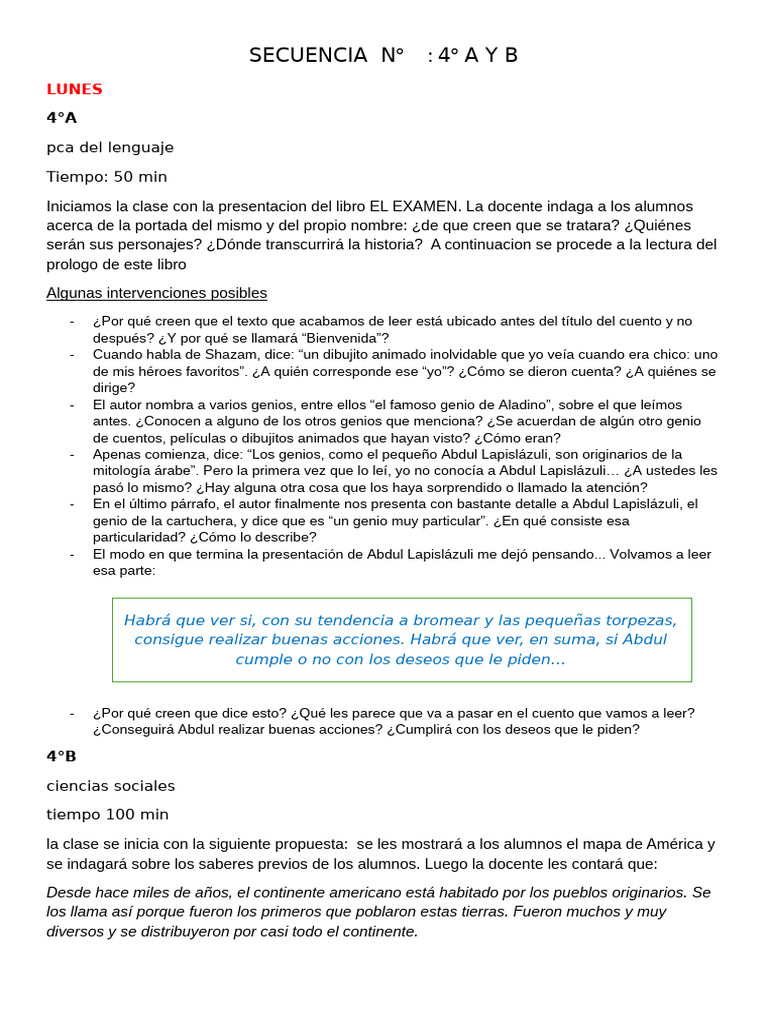 Secuencia 1 Ii | PDF | Américas