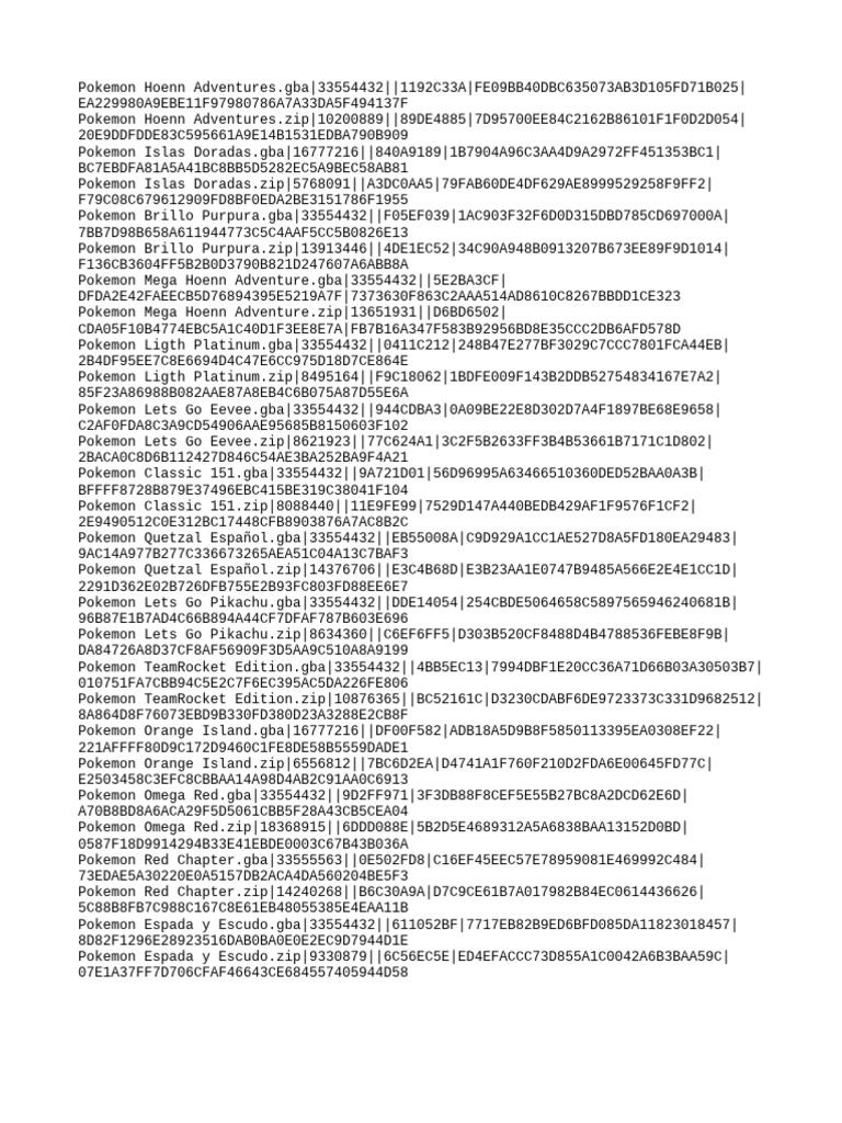 Gamelist Missing Serial | PDF | Nintendo Franchises | Pokémon