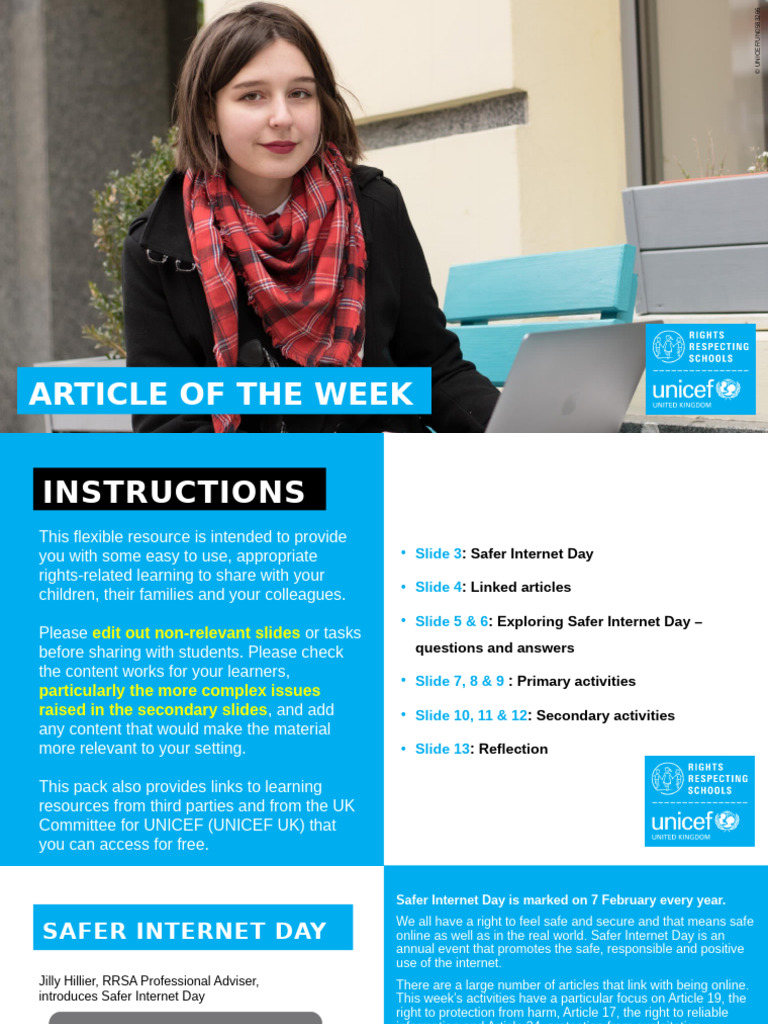 Safer Internet Day Activities Guide | PDF | Internet | Violence