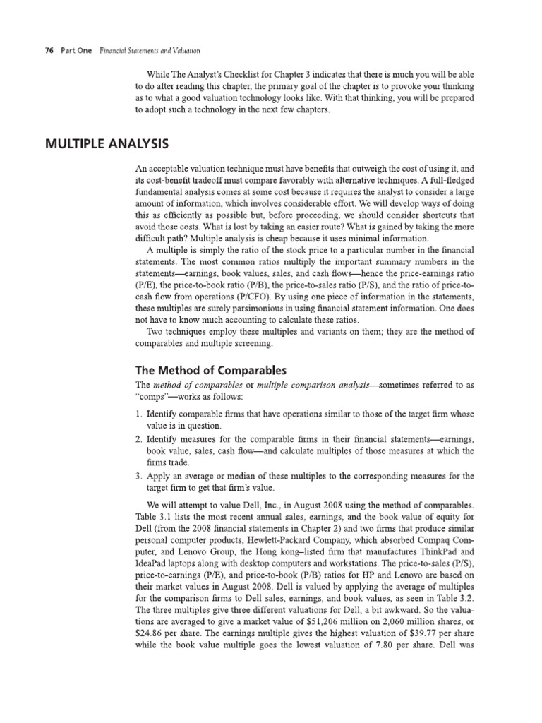 Valuation Multiple Analysis | PDF