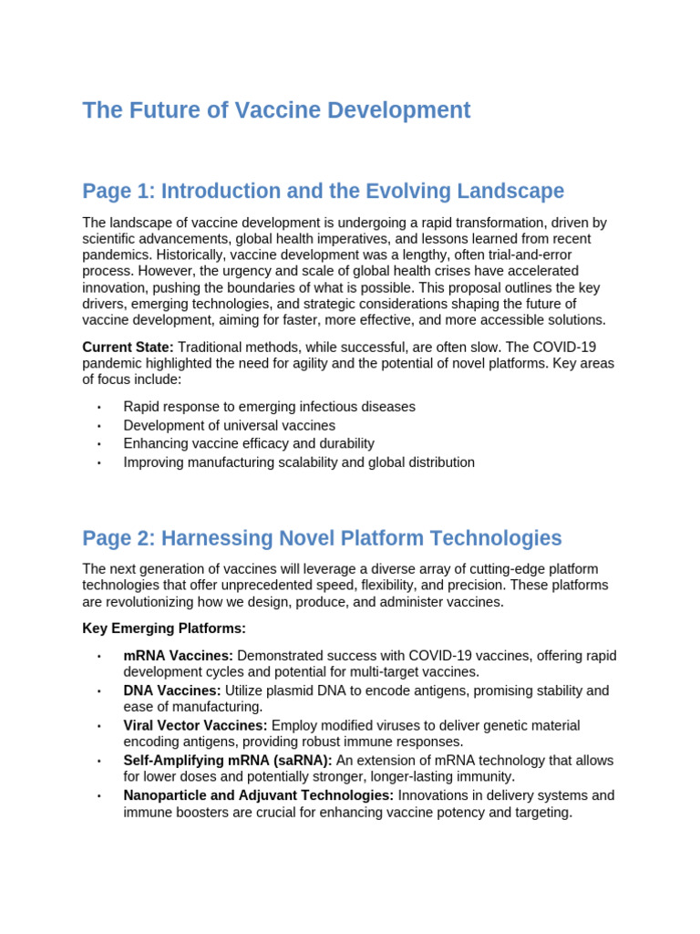 Vaccine Development Proposal | PDF | Vaccines | Artificial Intelligence