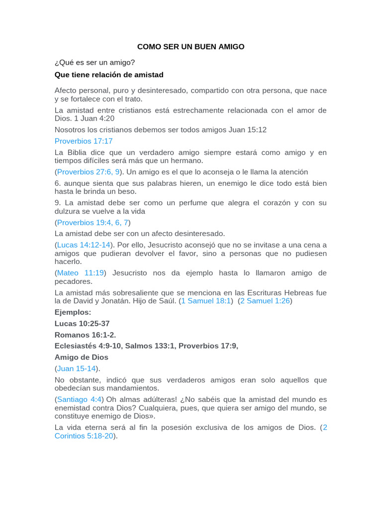 Como Ser Un Buen Amigo | PDF