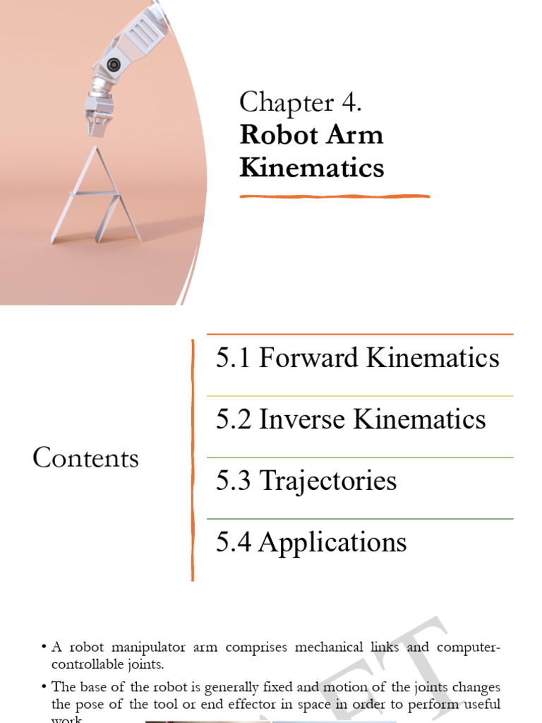 Chapter 5 - Robot Arm Kinematics | PDF | Kinematics | Cartesian ...
