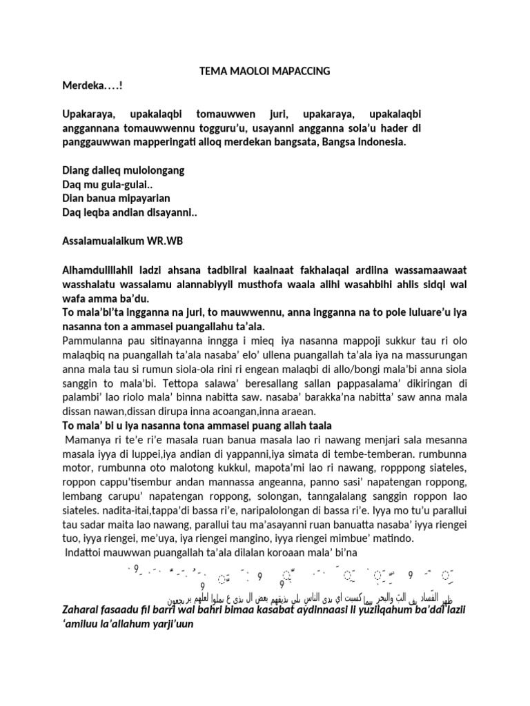 Pidato Merdeka | PDF