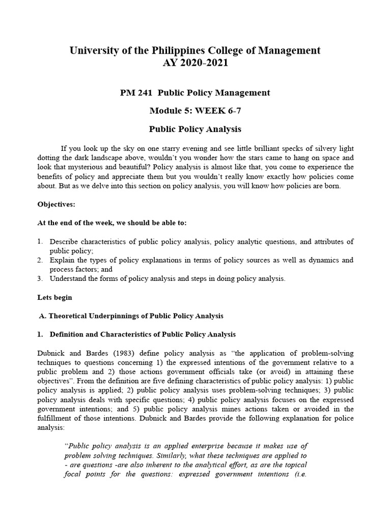 Understanding Public Policy Analysis | PDF | Policy | Policy Analysis