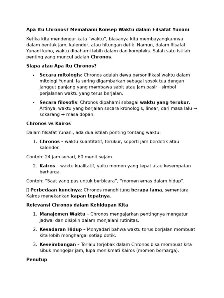 Apa Itu Chronos | PDF