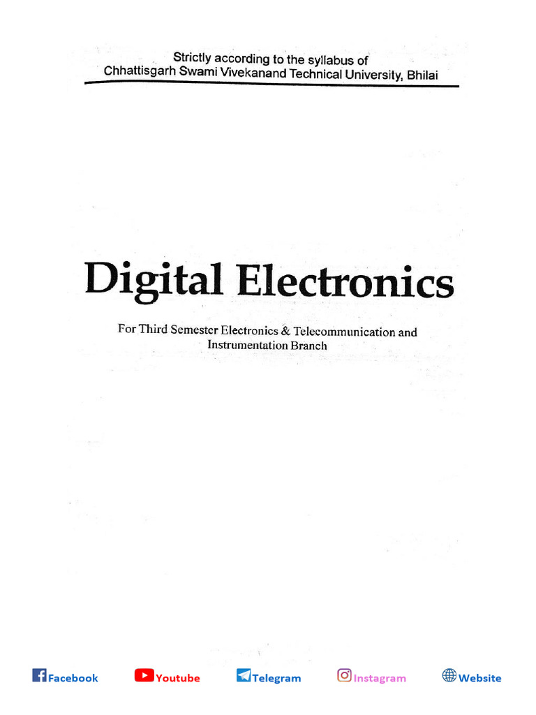 Digital Electronics - CSVTU | PDF
