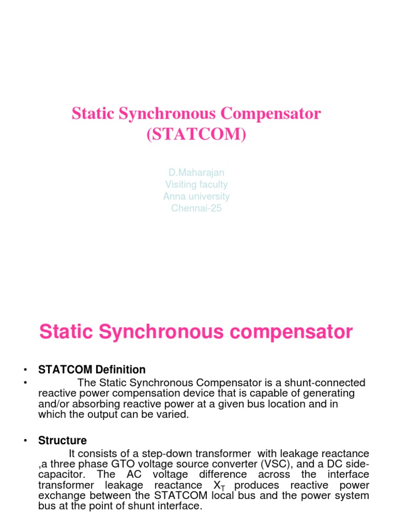STATCOM Introduction | PDF