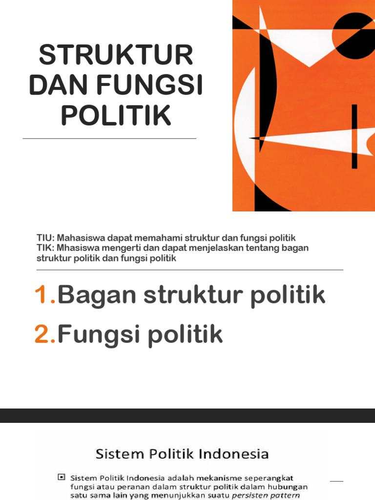 SOSIOLOGI DAN POLITIK - Struktur Dan Fungsi Politik | PDF