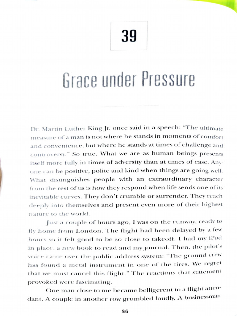 Grace Under Pressure in Adversity | PDF