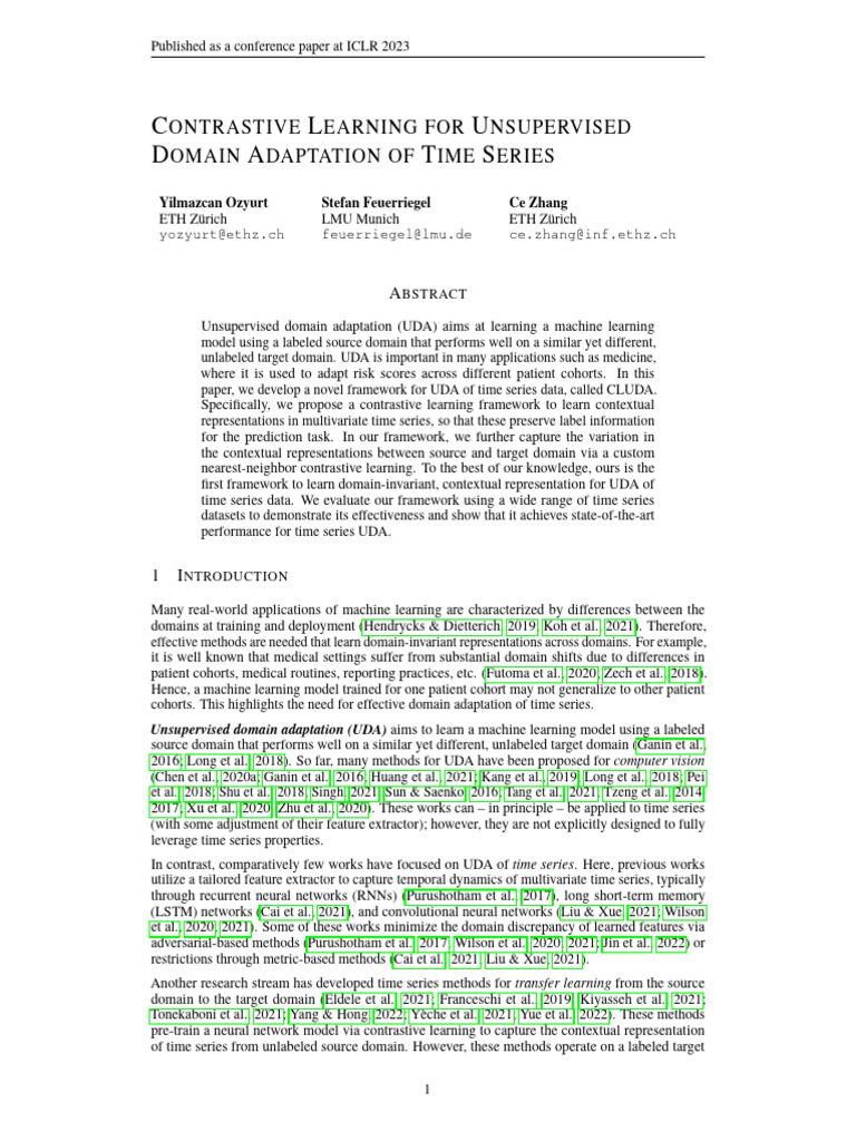 Contrastive Learning For Unsupervised Domain Adaptation of Time Series ...