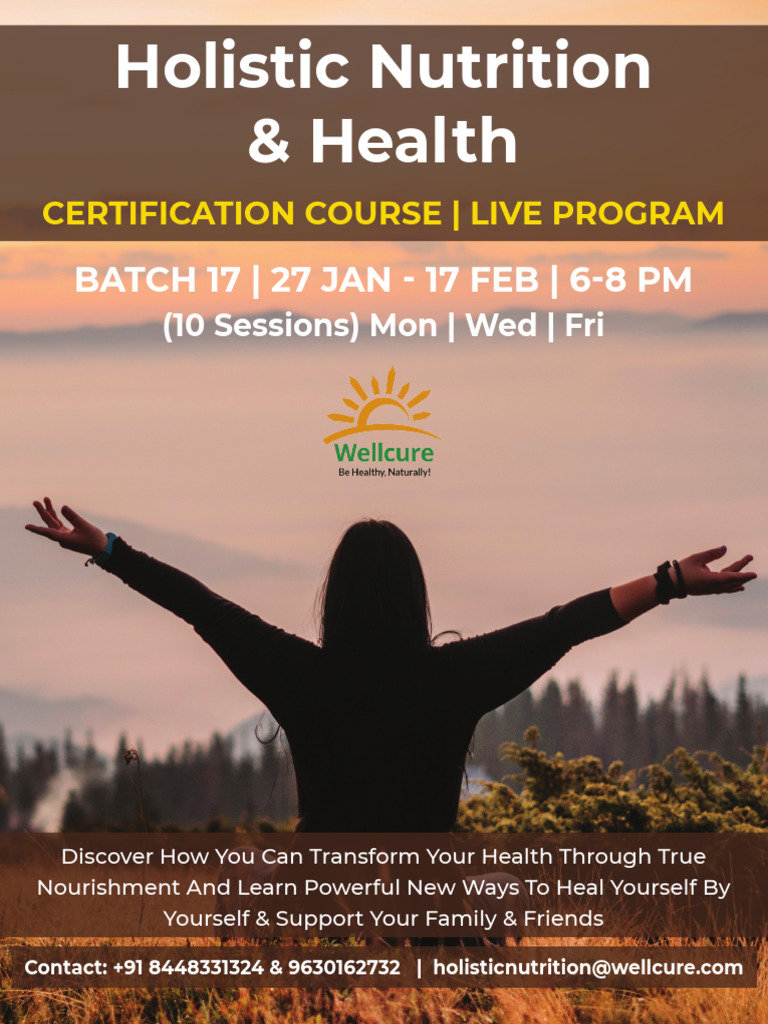 Holistic Nutrition & Health Certificate Course B17 Brochure | PDF ...