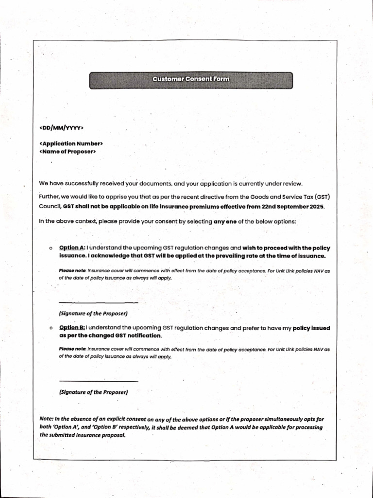 No GST Consent | PDF