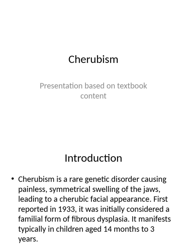 Cherubism Presentation | PDF
