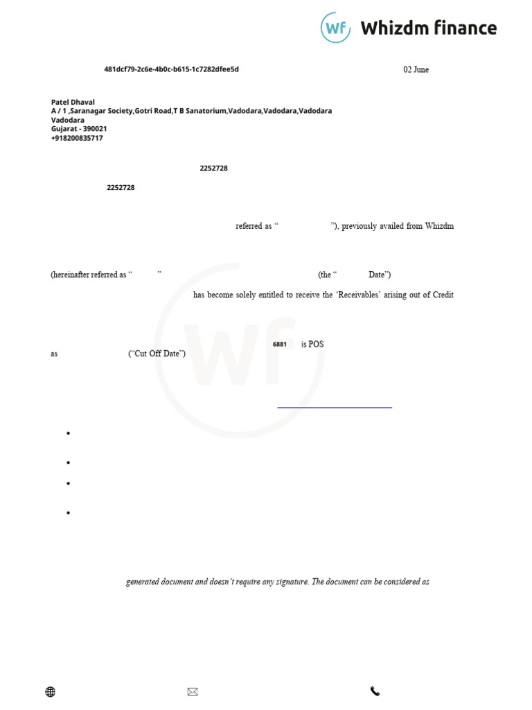 Intimation Letter 19-08-2025 | PDF | Common Law | Business Law
