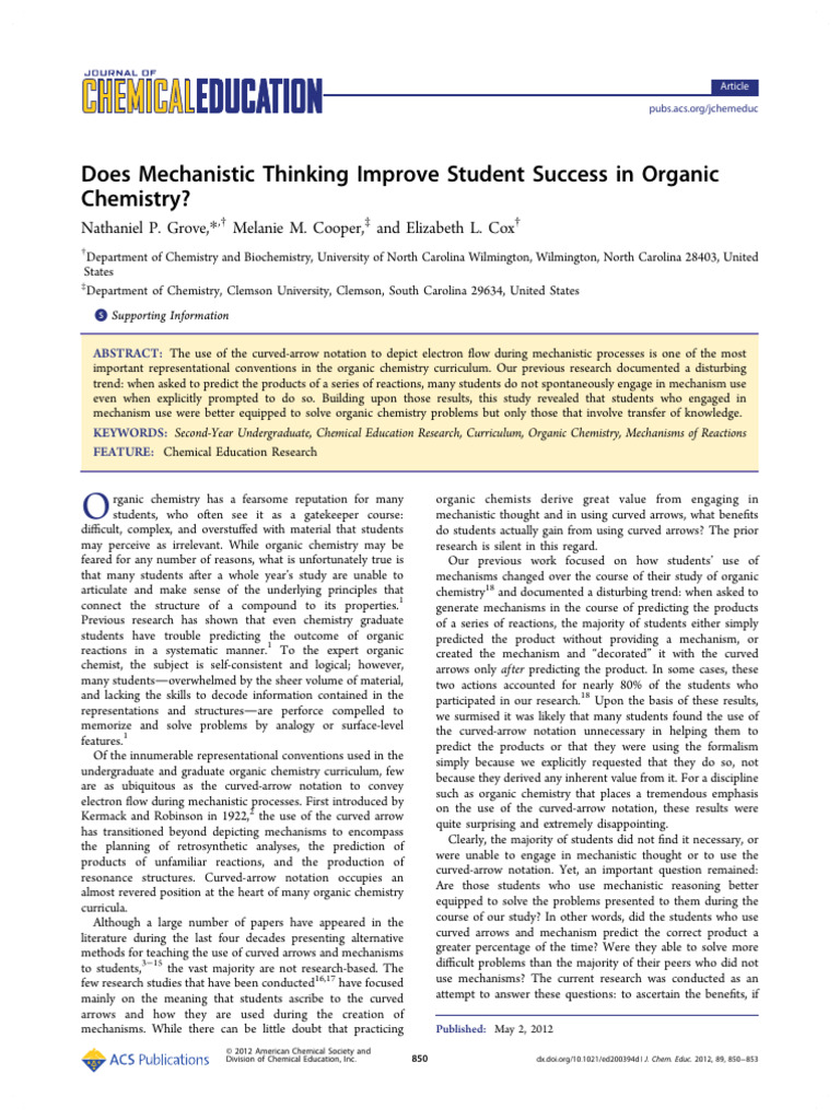 Mechanistic Thinking in Organic Chemistry | PDF | Chemical Reactions ...