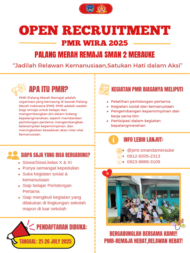 Merah Dan Putih Modern Bersama PMR Kita Bisa Poster | PDF
