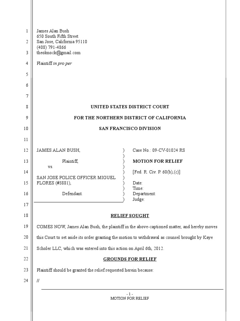 Motion to Vacate Order Granting Withdrawal of Counsel (DRAFT ...