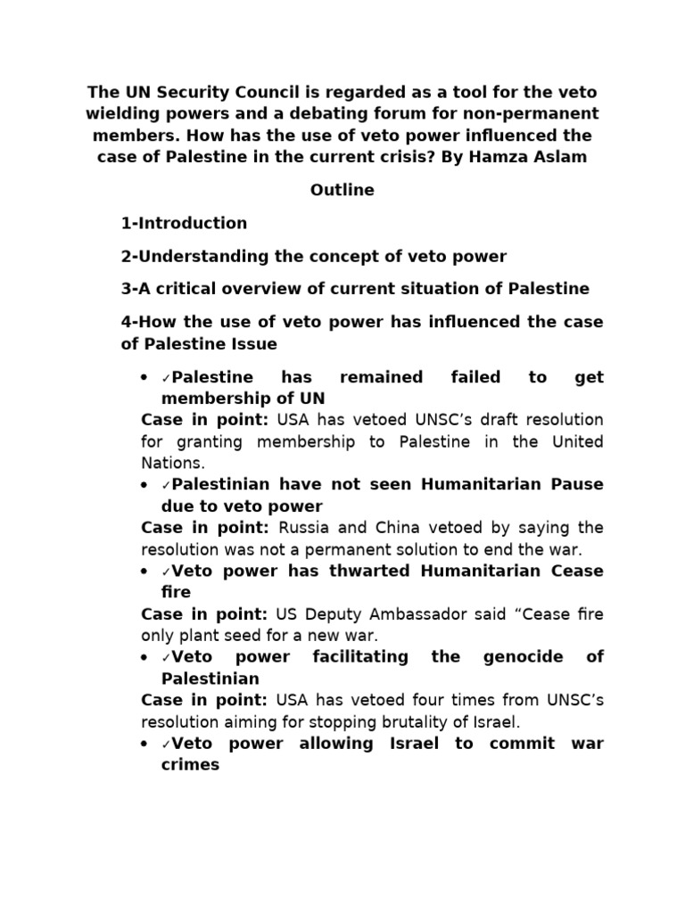 The UN Security Council Is Regarded As A Tool For The Veto Wielding ...