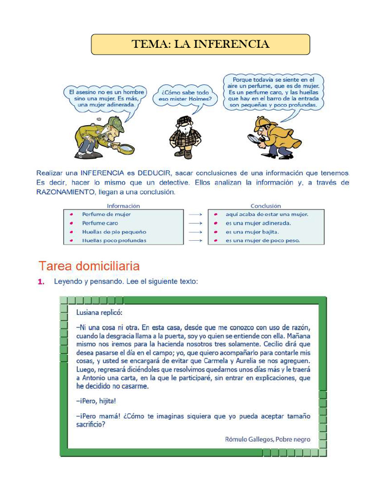 La Inferencia 5to y 6to | PDF