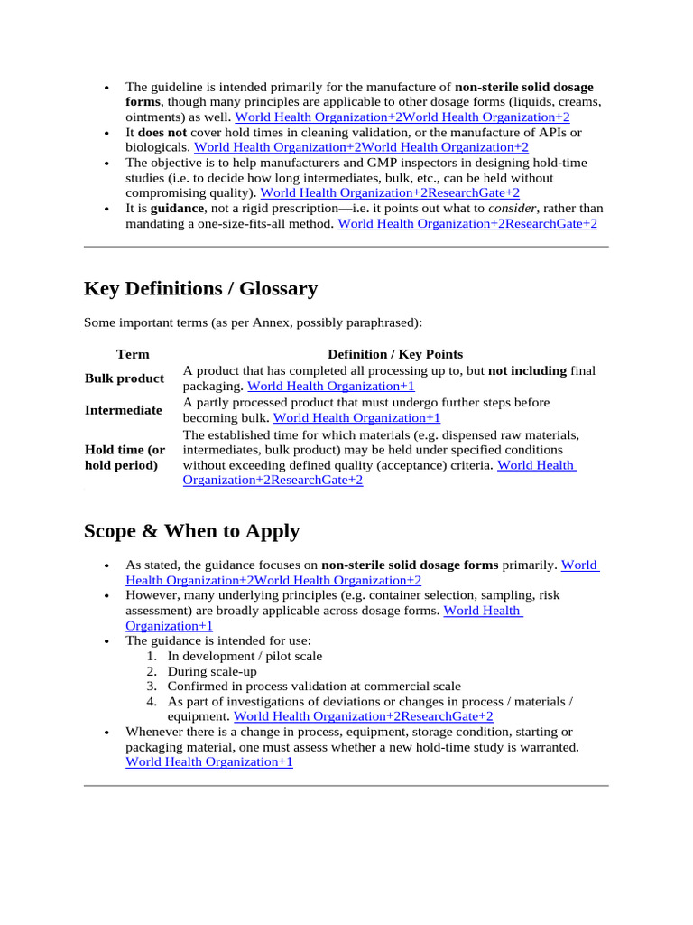 WHO TRS 992-Annex4-General Guidance On Hold-Time Studies | PDF ...