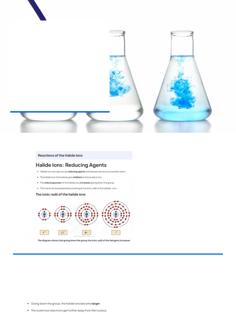 Some Reactions of Halide Ions | PDF