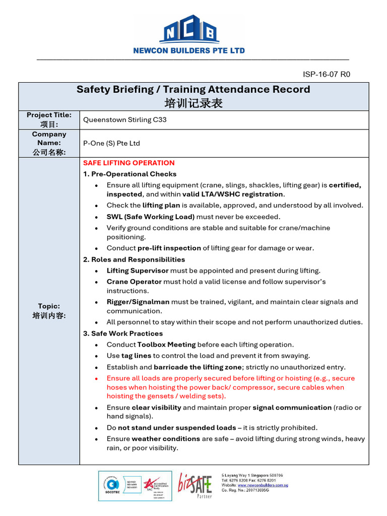 Safe Lifting Operation | PDF | Crane (Machine)