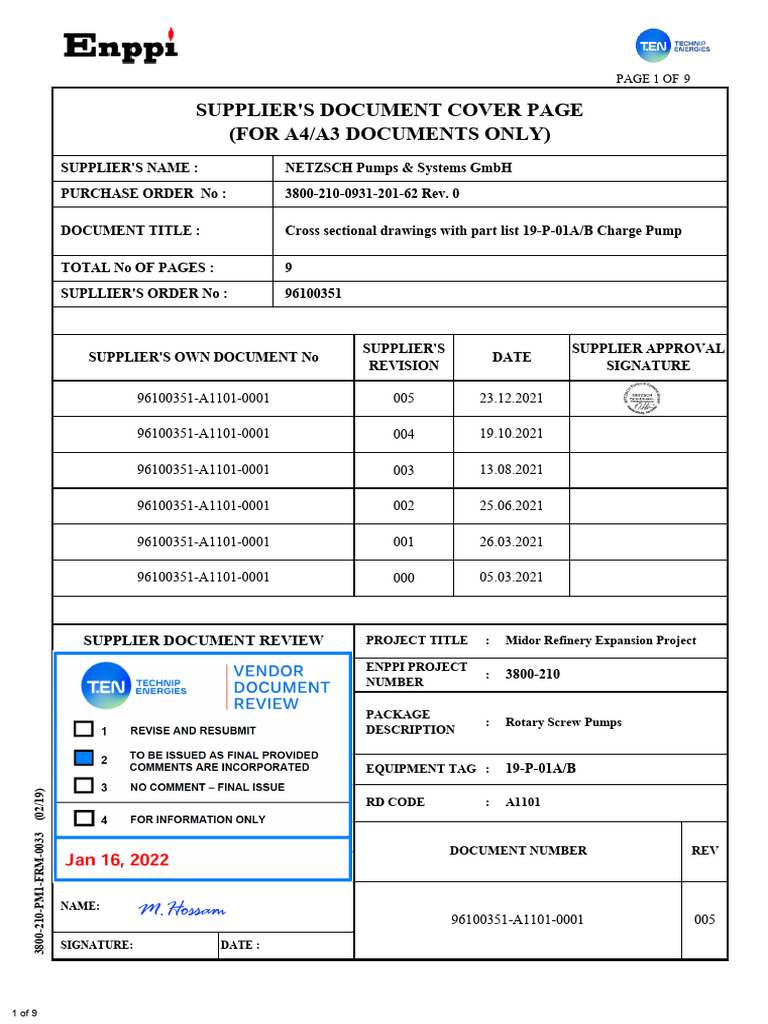 Charge Pump Drawings & Parts List | PDF | Screw | Pump
