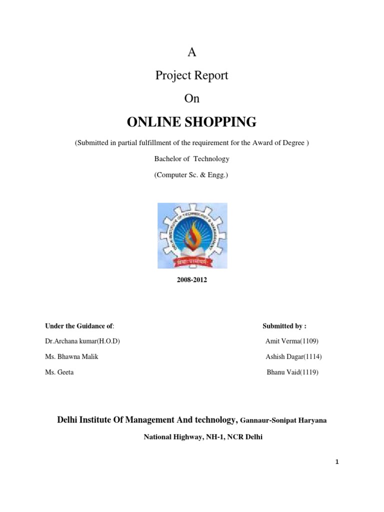 Online Shopping Project Report | PDF | Software Testing | Unit Testing
