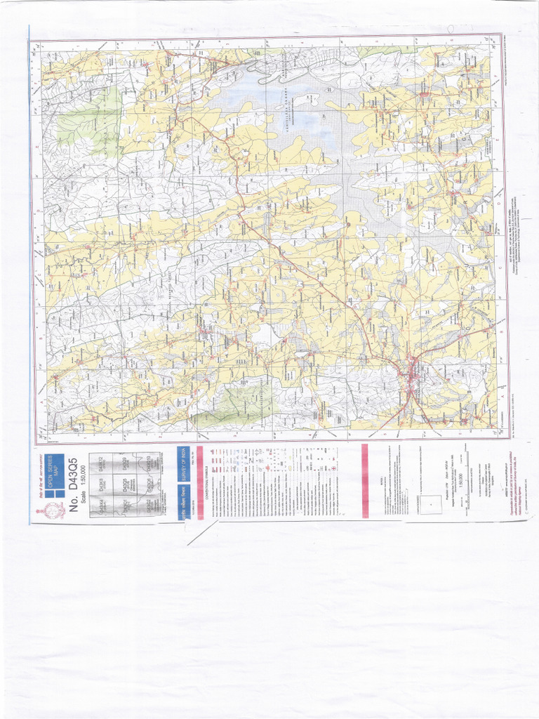 Survey of India Map - All Power Station at Hosadurga To Be Marked | PDF