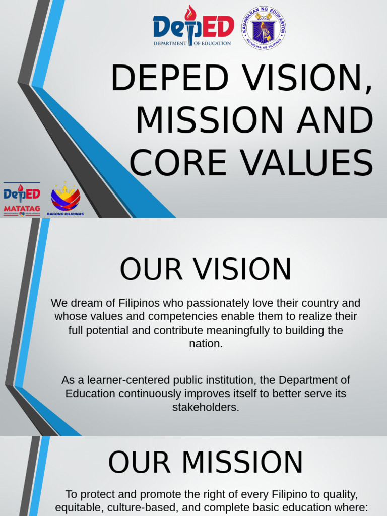 Deped Vision, Mission, Core Values | PDF