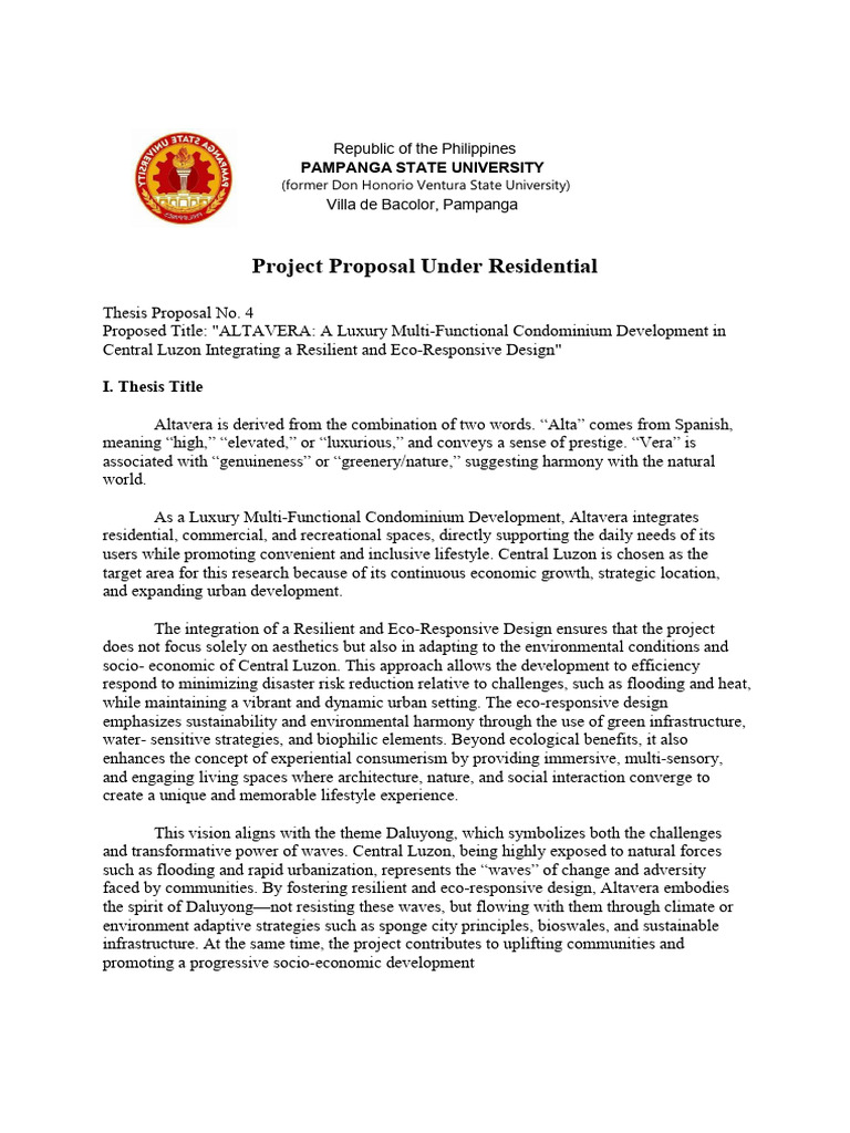 Altavera: Luxury Eco-Condominium Proposal | PDF | Sustainability ...