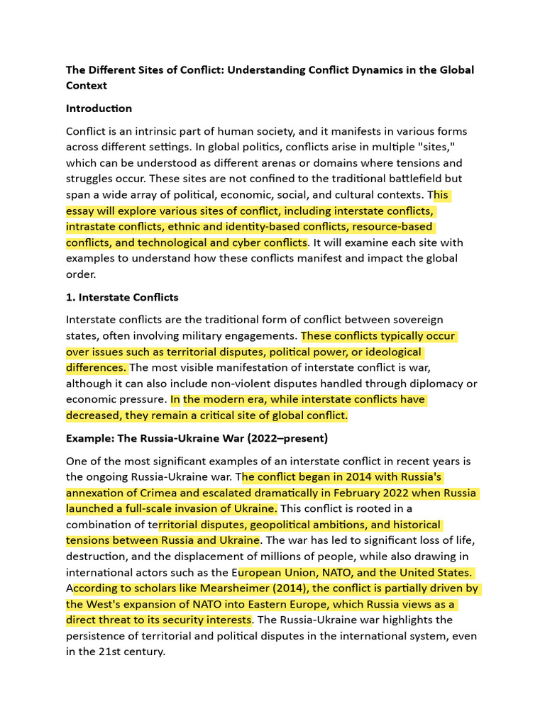 Global Conflict Dynamics Explained | PDF | Cyberwarfare | Security