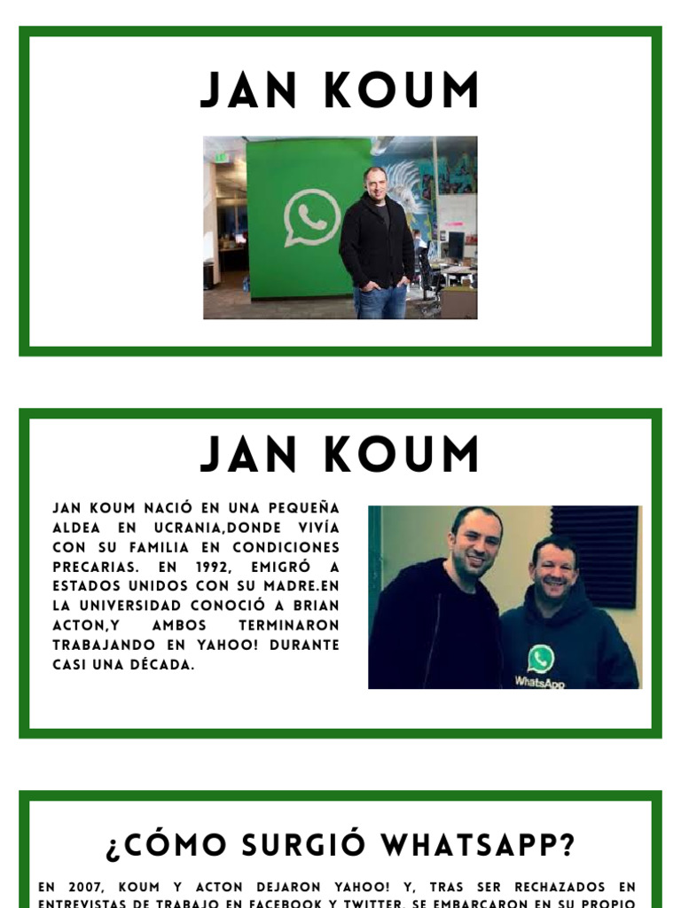 Historia de Jan Koum y WhatsApp | PDF | Iniciativa empresarial ...