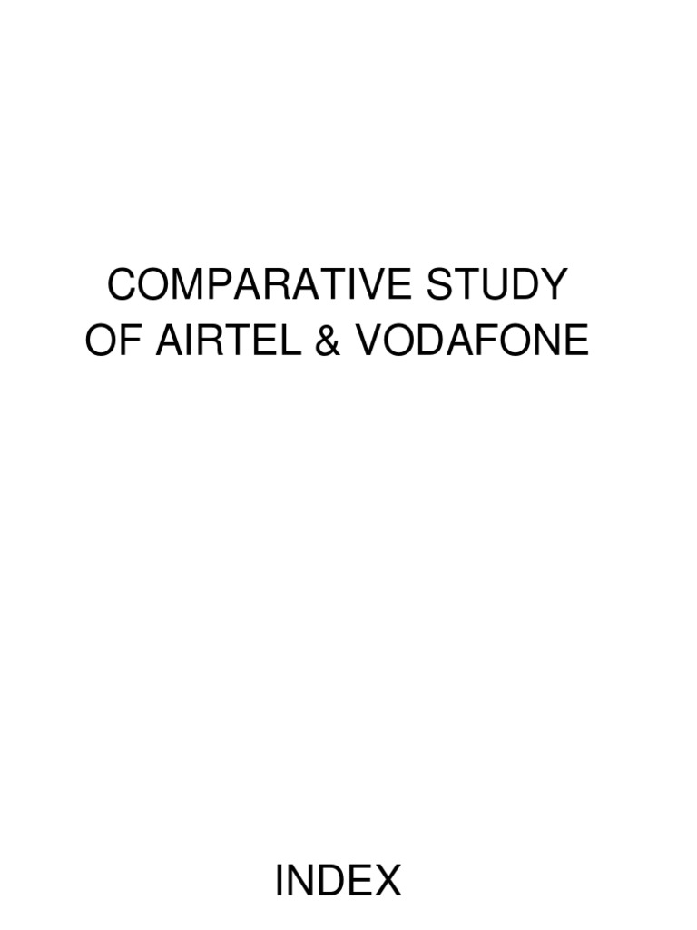 Comparative Study of Airtel | PDF | Telecommunications | Business