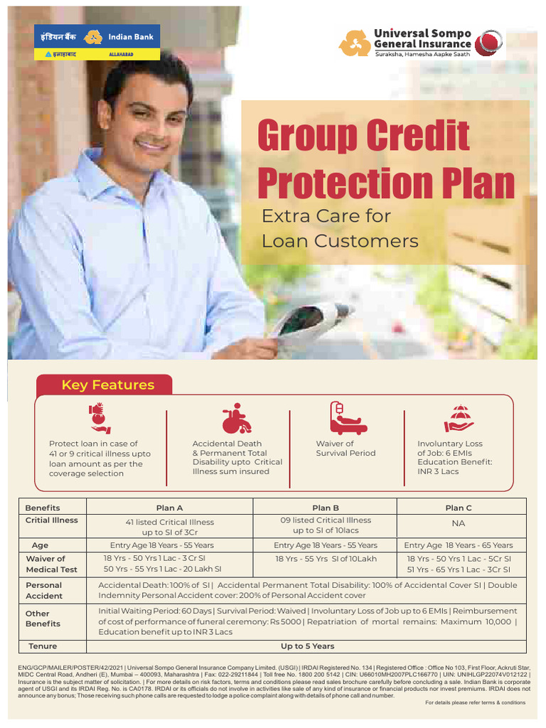 Group Credit Protection Plan Overview | PDF | Insurance | Business Law