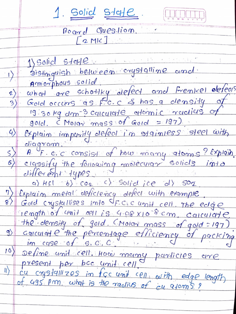 Solid State Q P | PDF
