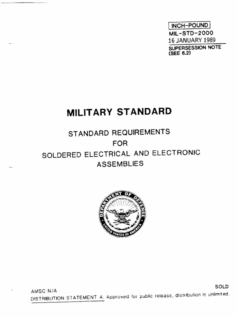 Military Standard for Soldering Assemblies | PDF | Soldering | Joining