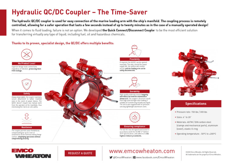 Emco Wheaton QC/DC Coupler Overview | PDF | Mechanical Engineering