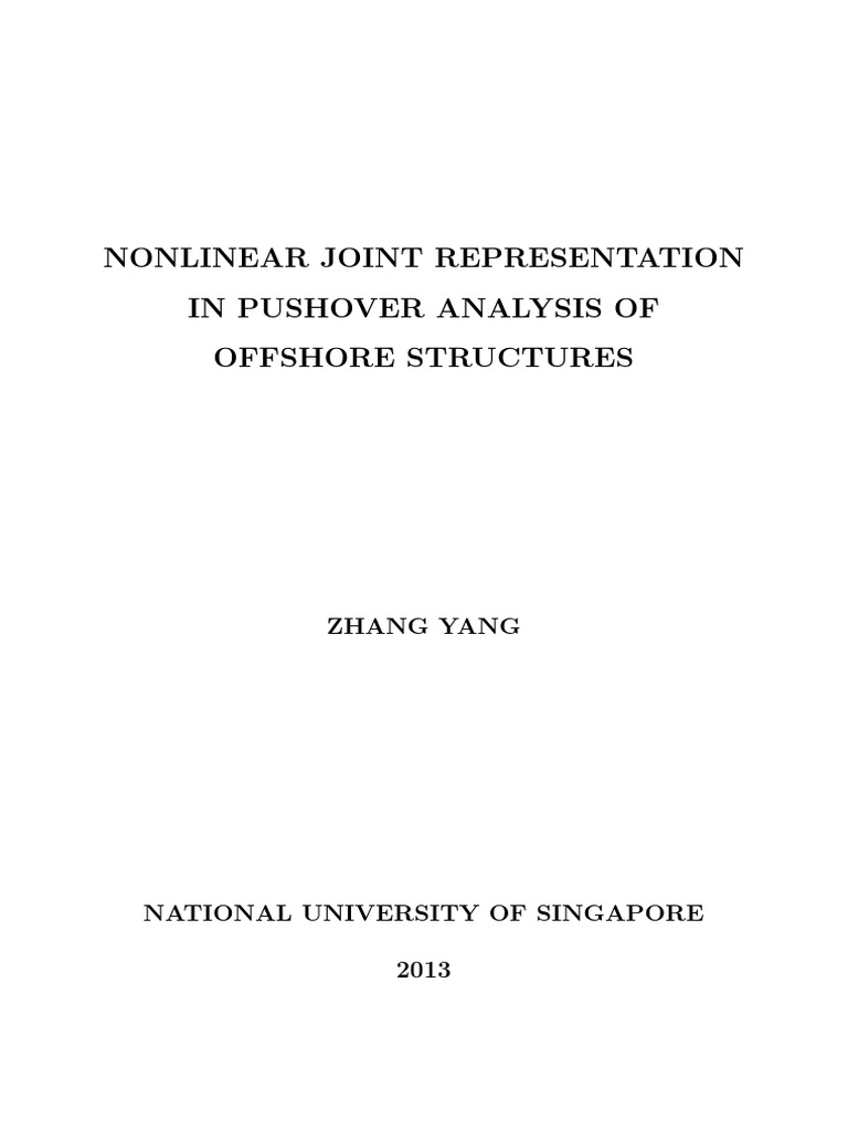 Zhang2013 - Nonlinear Joint Representation in Pushover Analysis of Offshore Structures - Core ...