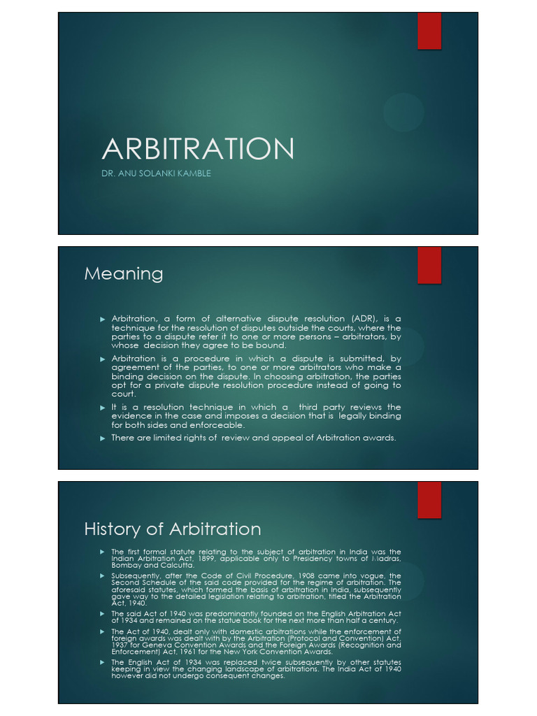 Arbitration | PDF | Arbitration | Arbitral Tribunal