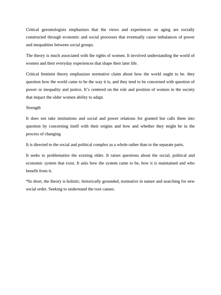 Feminist Theory Is Much Associated With The Rights of Women | PDF