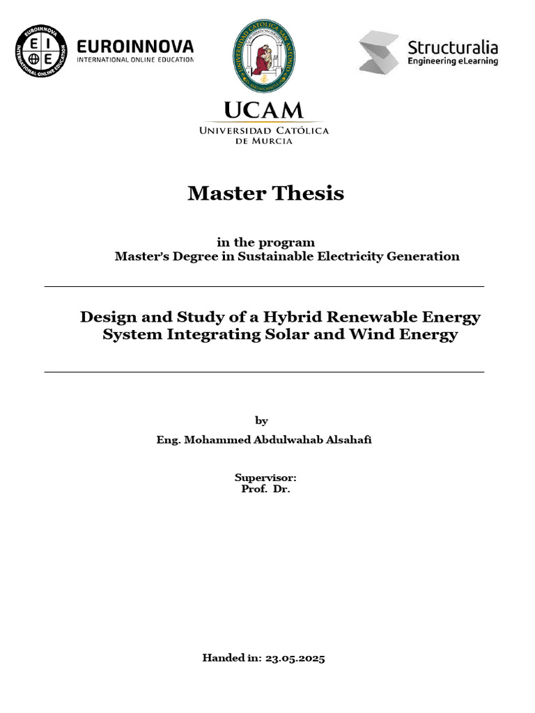 Hybrid Solar-Wind Energy System Design | PDF | Photovoltaic System ...
