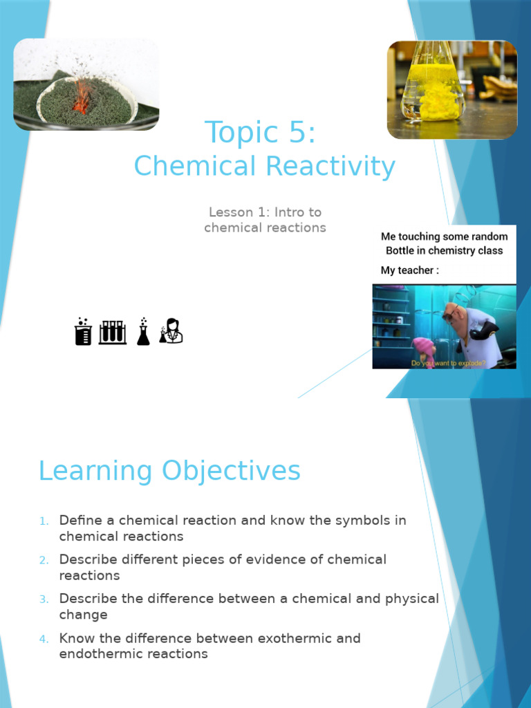Lesson 1 - Chemical Reactions | PDF | Chemical Reactions | Chemistry
