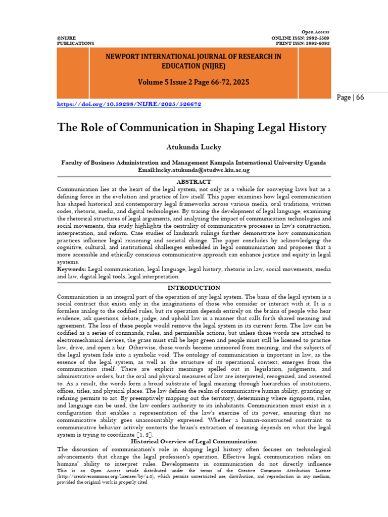 Communication's Impact on Legal History | PDF | Communication | Rhetoric