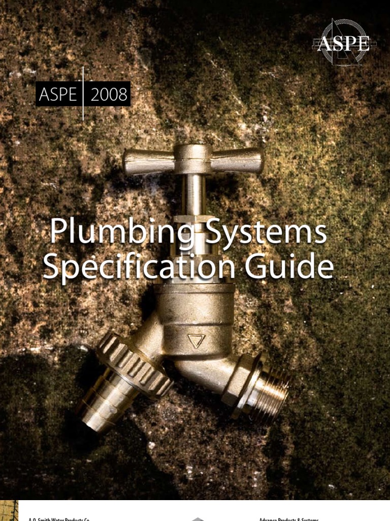 2008 ASPE Plumbing System Spec Guide | PDF | Plumbing | Water Heating