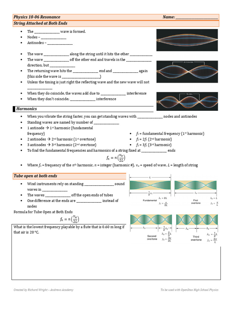 Understanding Resonance in Physics | PDF | Harmonic | Music Technology
