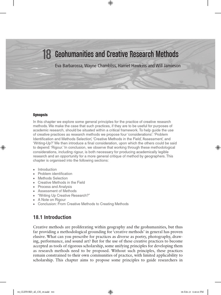 Geohumanities and Creative Research Methods | PDF | Geography | Methodology